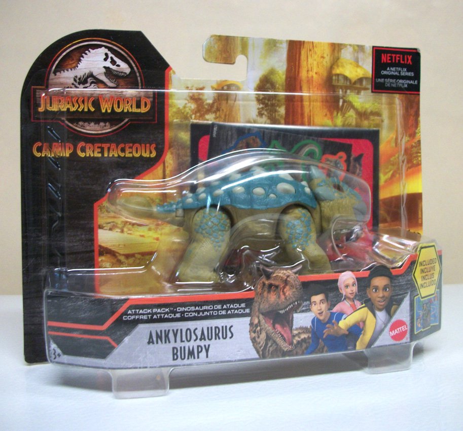 Jurassic World dino Bumpy Camp Cretaceous ankylosaurus attack pack ...