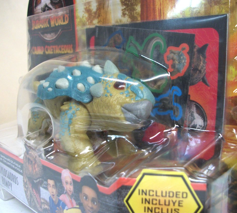 Jurassic World dino Bumpy Camp Cretaceous ankylosaurus attack pack ...