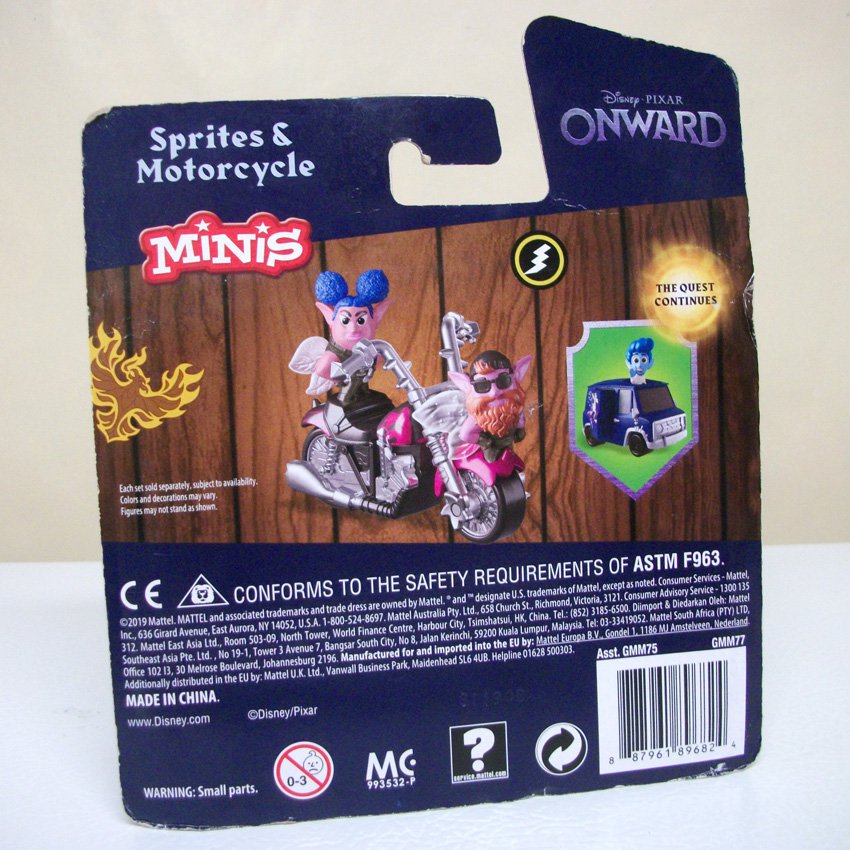 Onward Sprites & Motorcycle Minis set gang Disney Pixar Mattel 2020