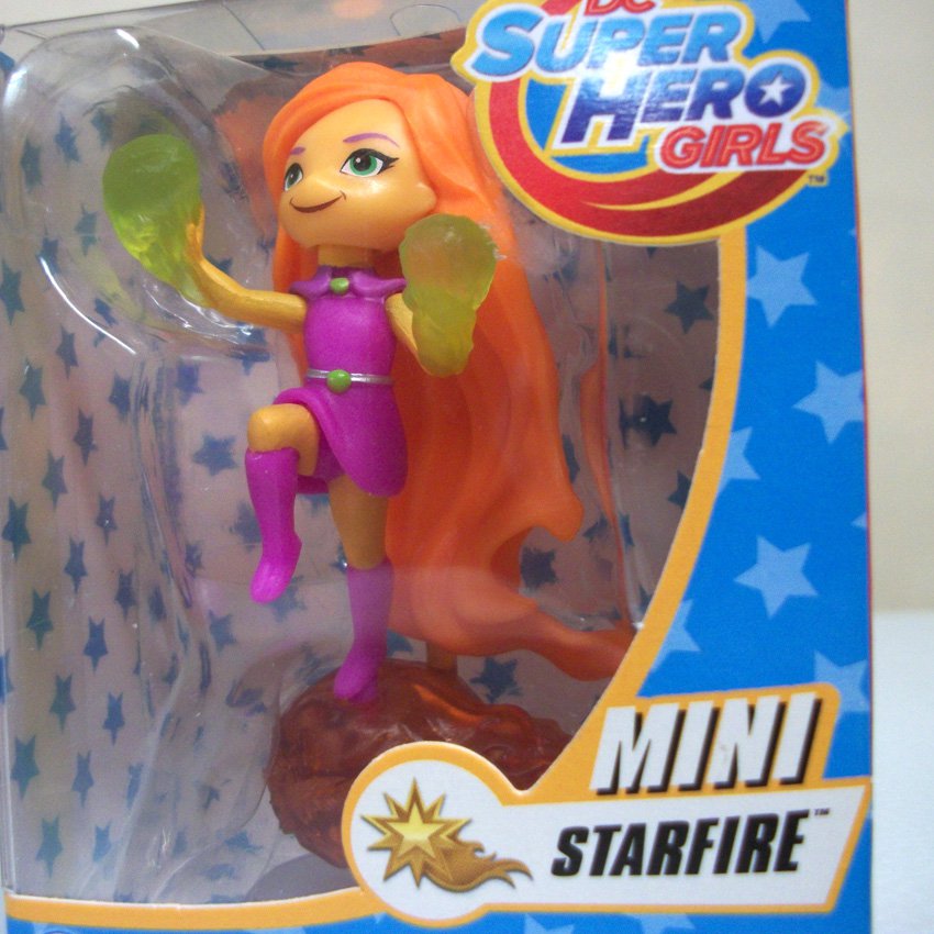 DC Super Hero Girls Starfire 3" mini vinyl figure teen titans Mattel 2016