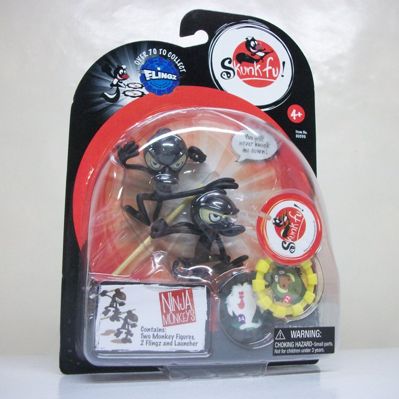 2006 Skunk Fu Ninja Monkeys 2-pack action figures new in package flingz ... 2006 Skunk Fu Ninja Monkeys 2-pack action figures new in package flingz ...