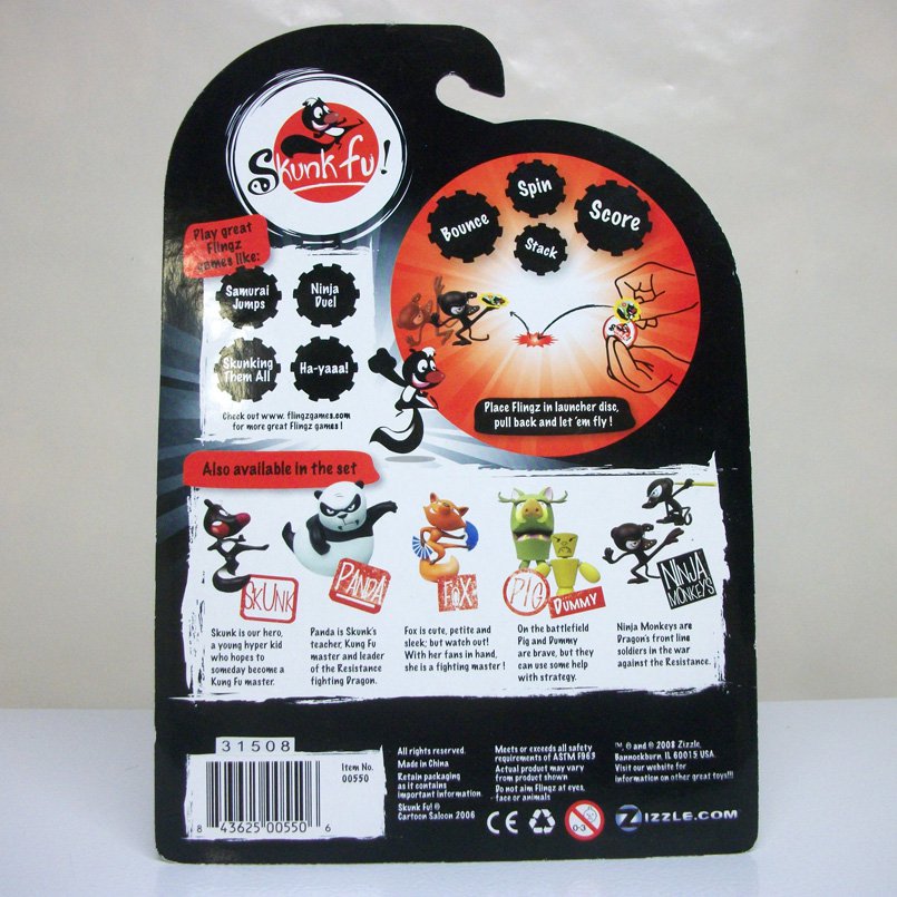 2006 Skunk Fu Ninja Monkeys 2-pack action figures new in package flingz ... 2006 Skunk Fu Ninja Monkeys 2-pack action figures new in package flingz ...