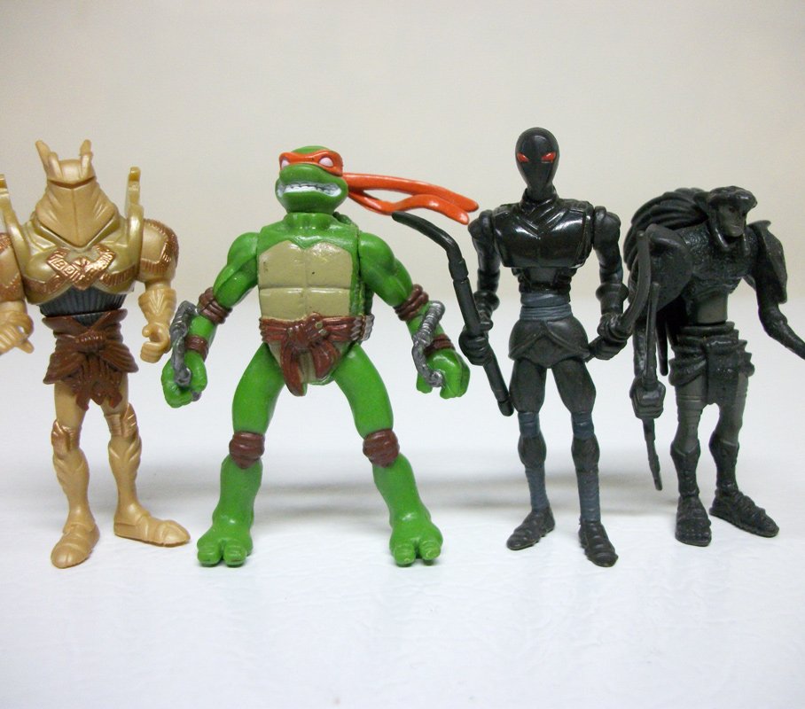TMNT Mini figures lot Foot Soldier Max Gen. Gato Michelangelo Ninja ...