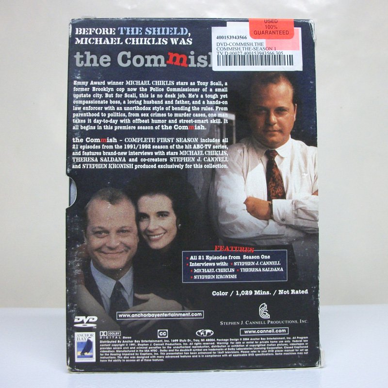 The Commish Season 1 - DVD 6-disc set tv series michael chiklis 21 ...