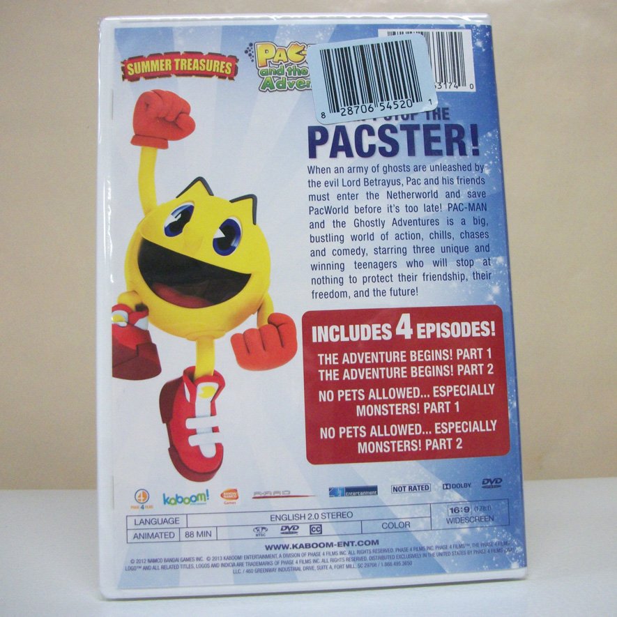 Pac-Man Summer Treasures DVD and the Ghostly Adventures NR sealed new ...