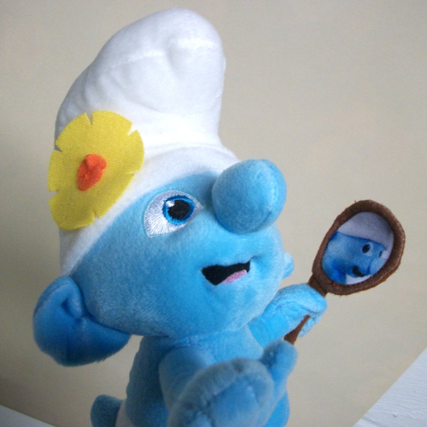 Vanity Smurf plush 12" doll The Smurfs live action movie mirror stuffed ...