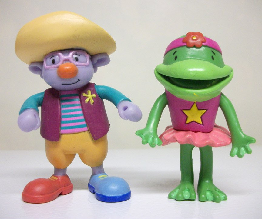 2004 JoJo's Circus Skeebo Seltzer & Croaky Frogini figures lot Disney ...