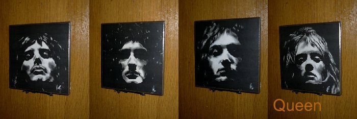 Queen complete Set of 4 Wall plaques