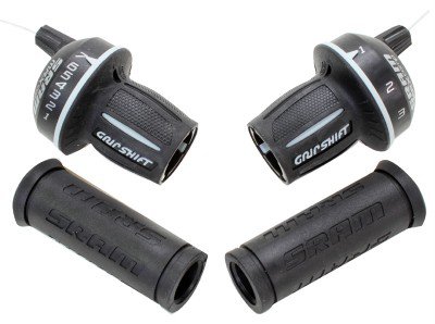 SRAM MRX COMP 3x7-Speed Grip Shift Twist Shifter Set W/ Grips & Cables ...