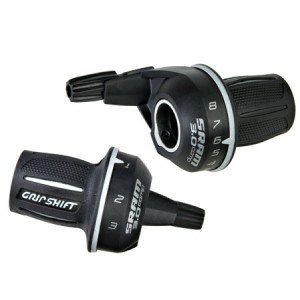 SRAM MRX COMP 3x8-Speed Grip Shift Twist Shifter Set W/ Grips & Cables