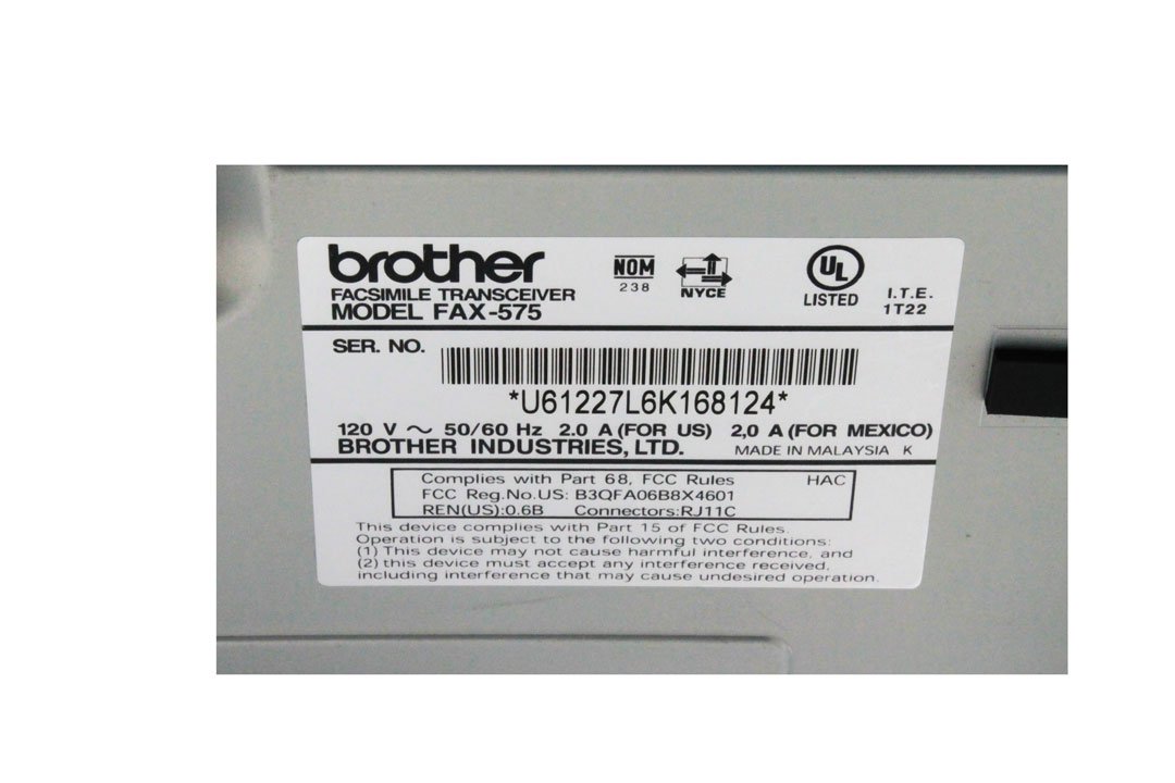 Brother FAX-575 Personal Fax Machine With Phone And Copier