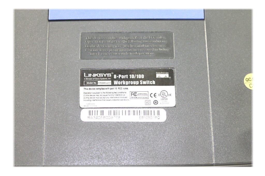Cisco Linksys EZXS88W 8-Port 10/100 Mbps Ethernet Network Workgroup Switch