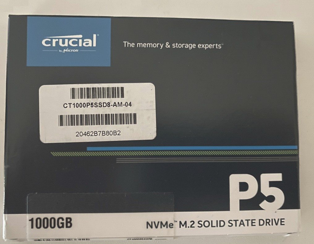 Crucial P5 1TB 3D NAND NVMe Internal SSD - CT1000P5SSD8