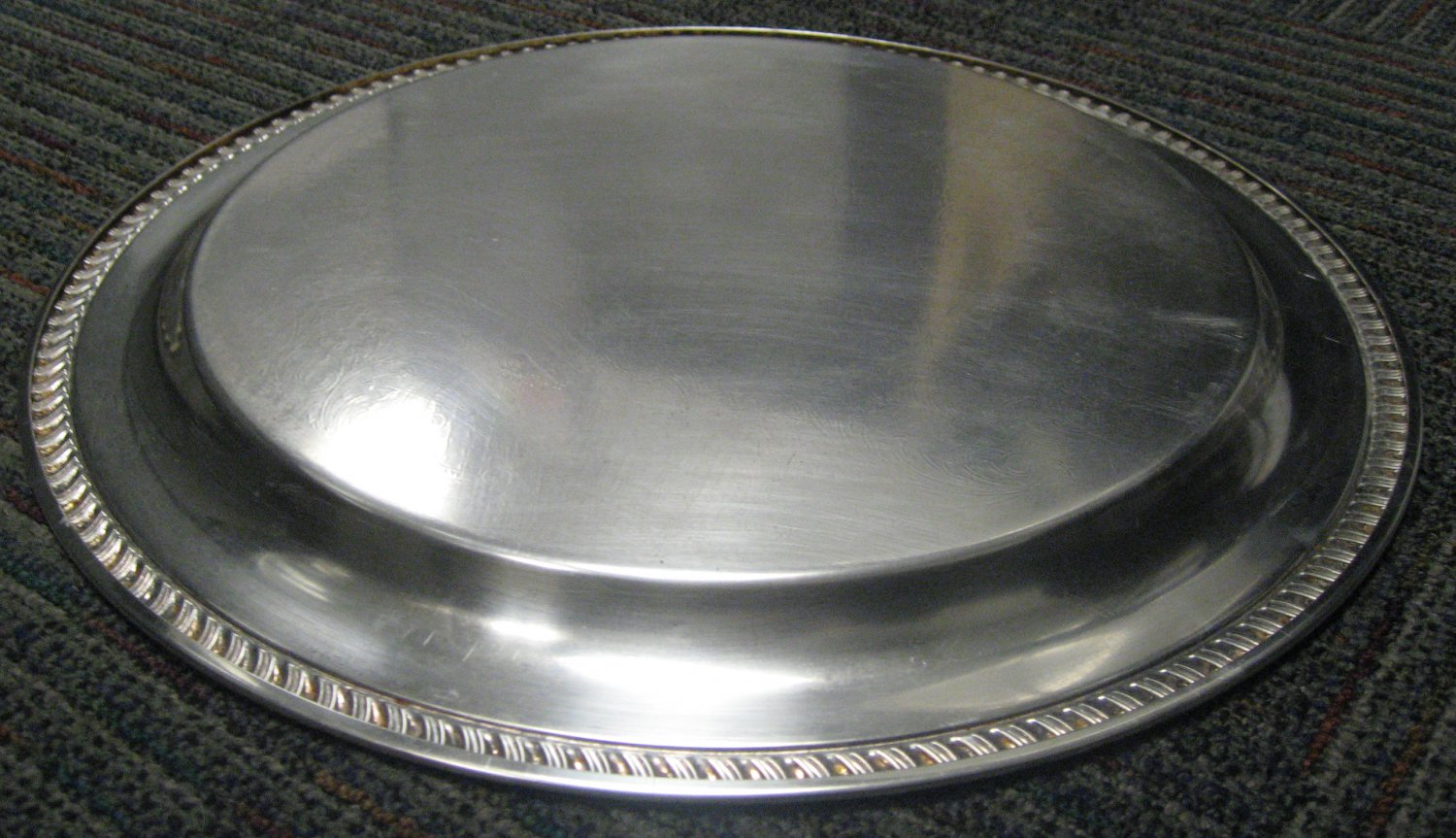 15” Round Silverplate (Hollowware) Serving Tray by Leanard Silver Mfg Co,