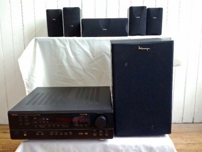 Denon AVR 1601 5.1, Mirage AVS 200, AVS 100, FRs-S8 Powered Speaker Bundle
