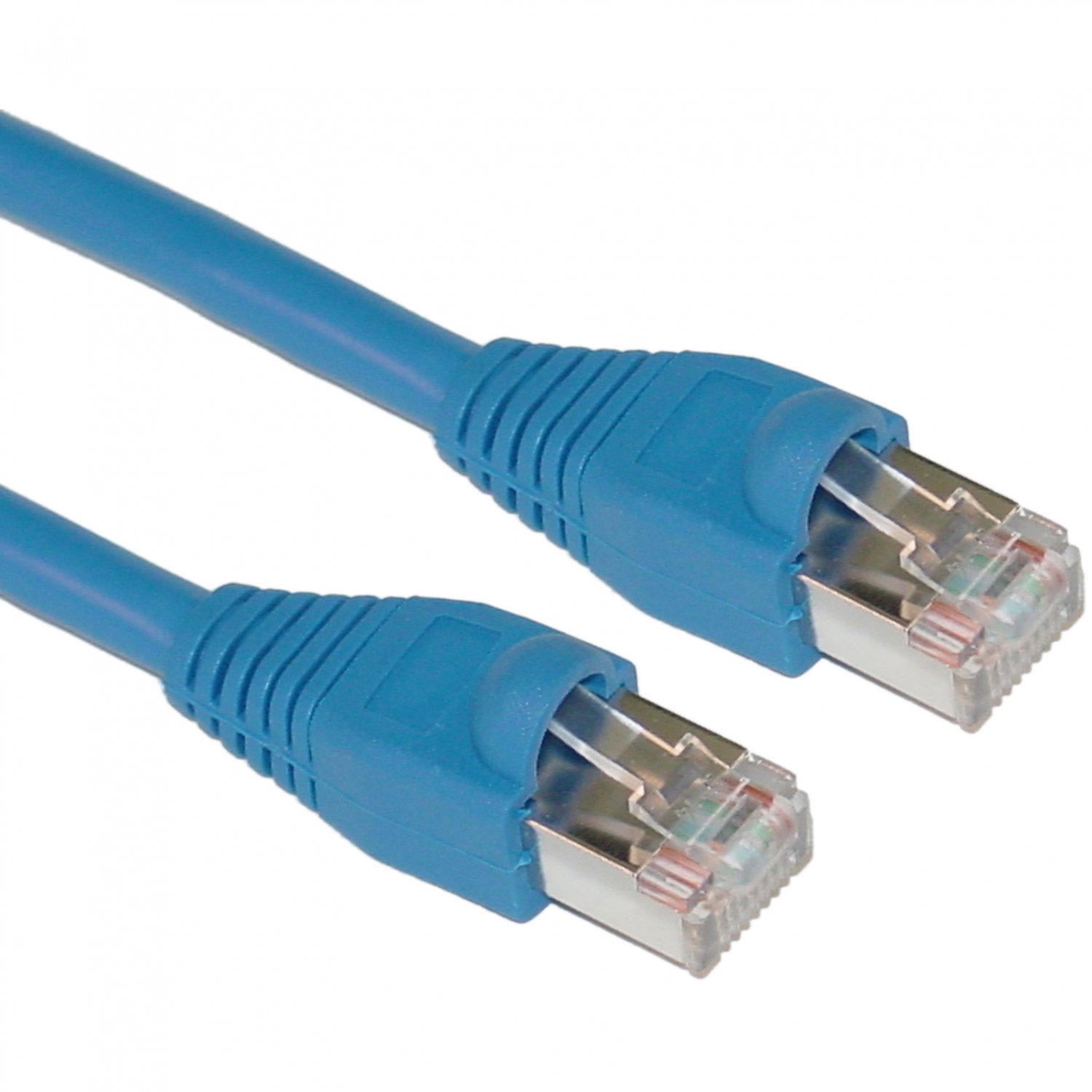 7ft Shielded Cat5e Blue Ethernet Cable, Snagless/Molded Boot 10X6-56107