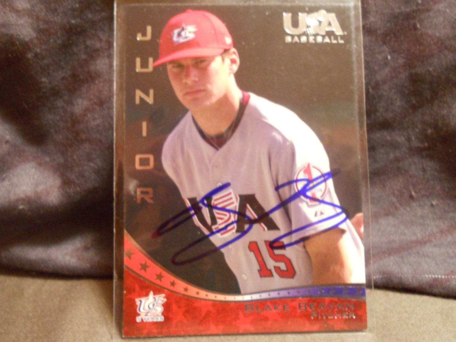 BLAKE BEAVAN 2007 USA JUNIOR IN-PERSON AUTO RC RANGERS