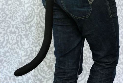 JENNY LANDIS Wearable CAT TAIL black Anime Cosplay Costume Kitty Halloween