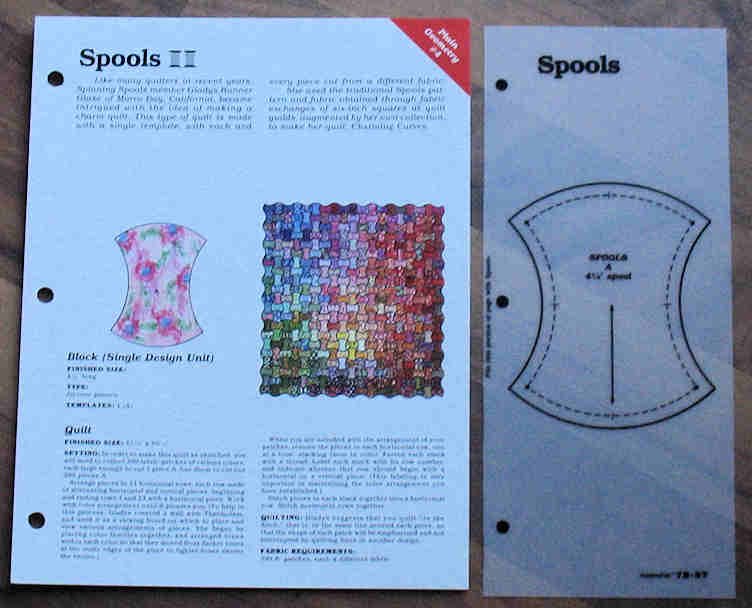 SPOOLS Spinning Spools Quilt Pattern w/Template