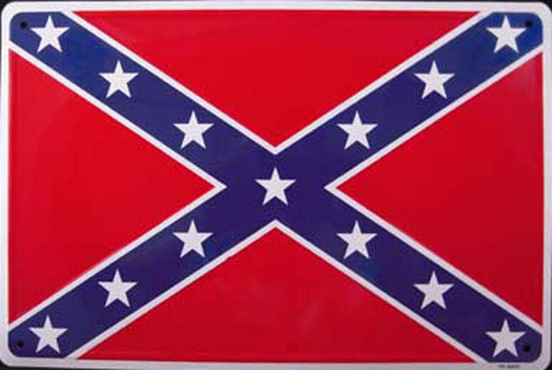Confederate States Of America Rebel Flag Metal Tin Sign