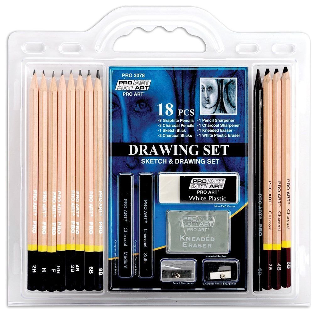 sketch art set pro 18 piece pencil draw new drawing