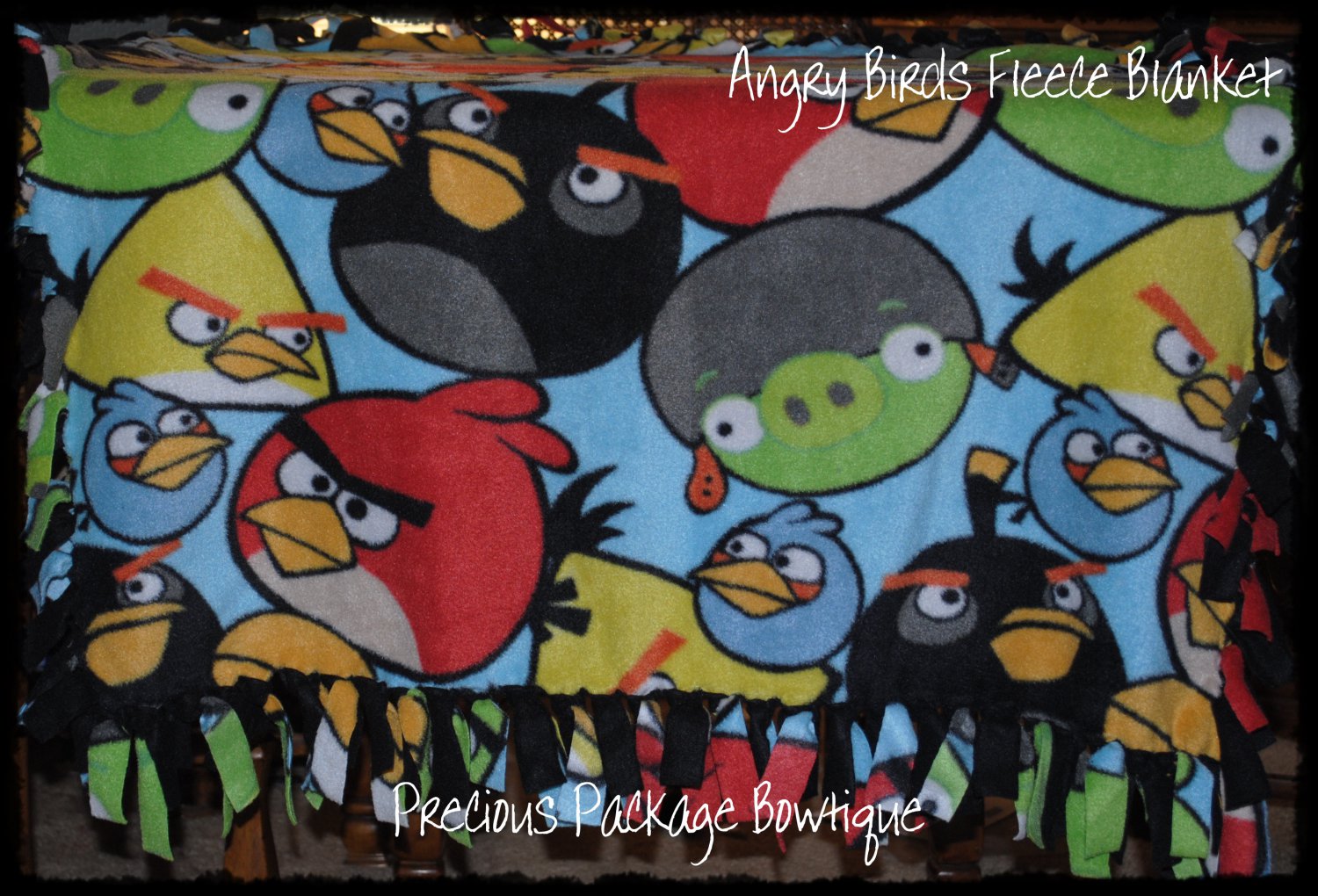 Angry Birds Fleece Tie Blanket