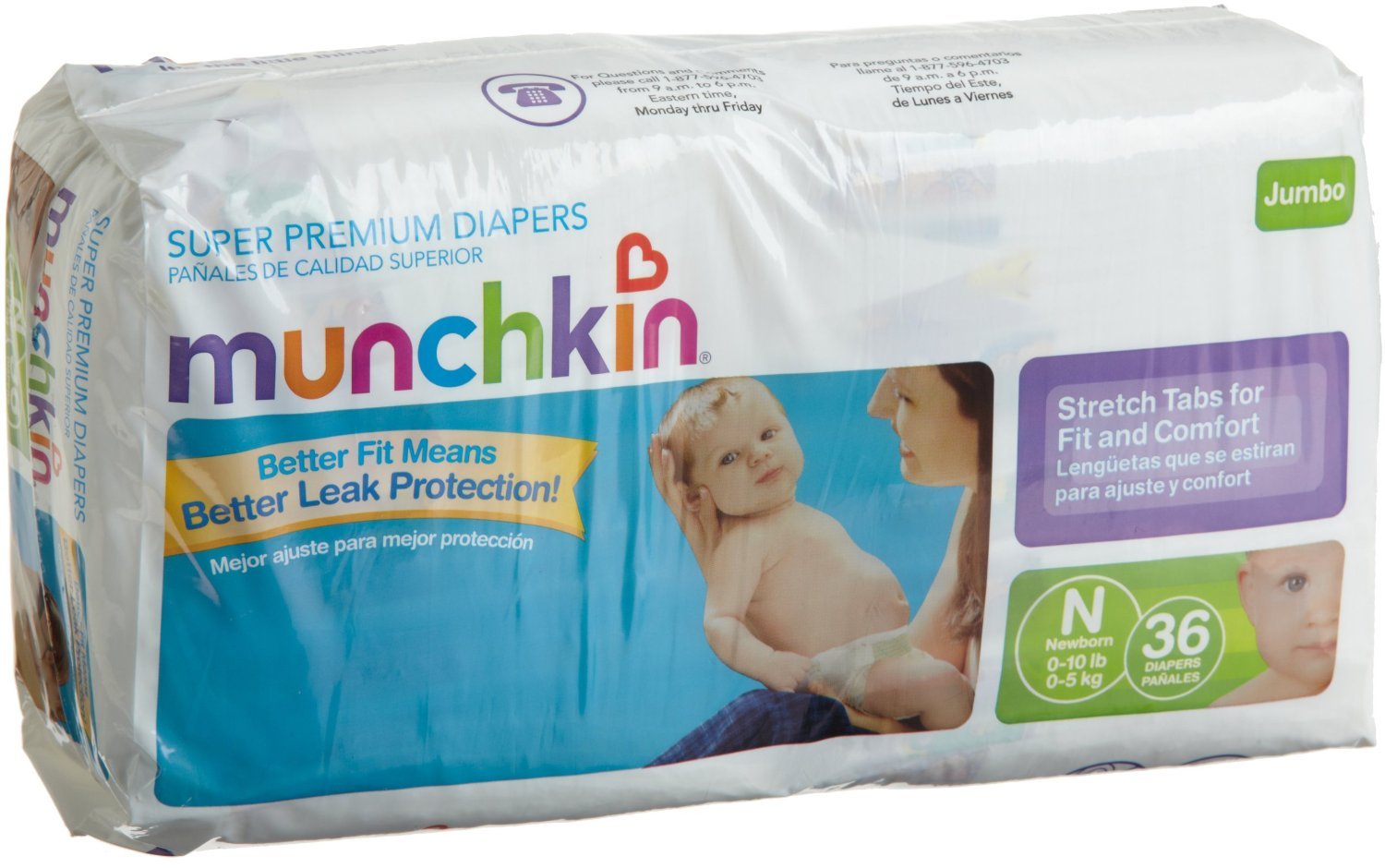 Munchkin Super Premium Diapers Size Newborn - 144 Count (FREE SHIPPING)