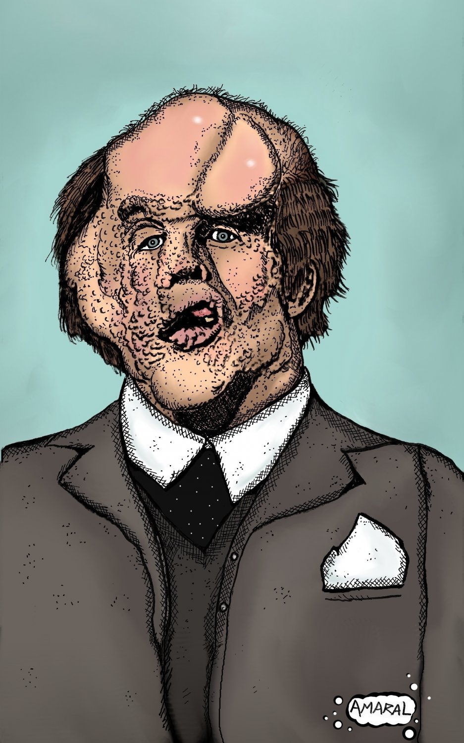 Elephant Man John Hurt as John Merrick Amaral Cartoons Poster