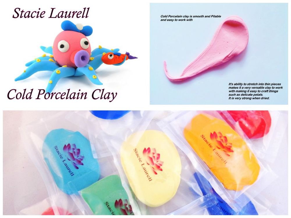 cold porcelain clay air drying lot of polymer clay modeling clay 4pcs ...