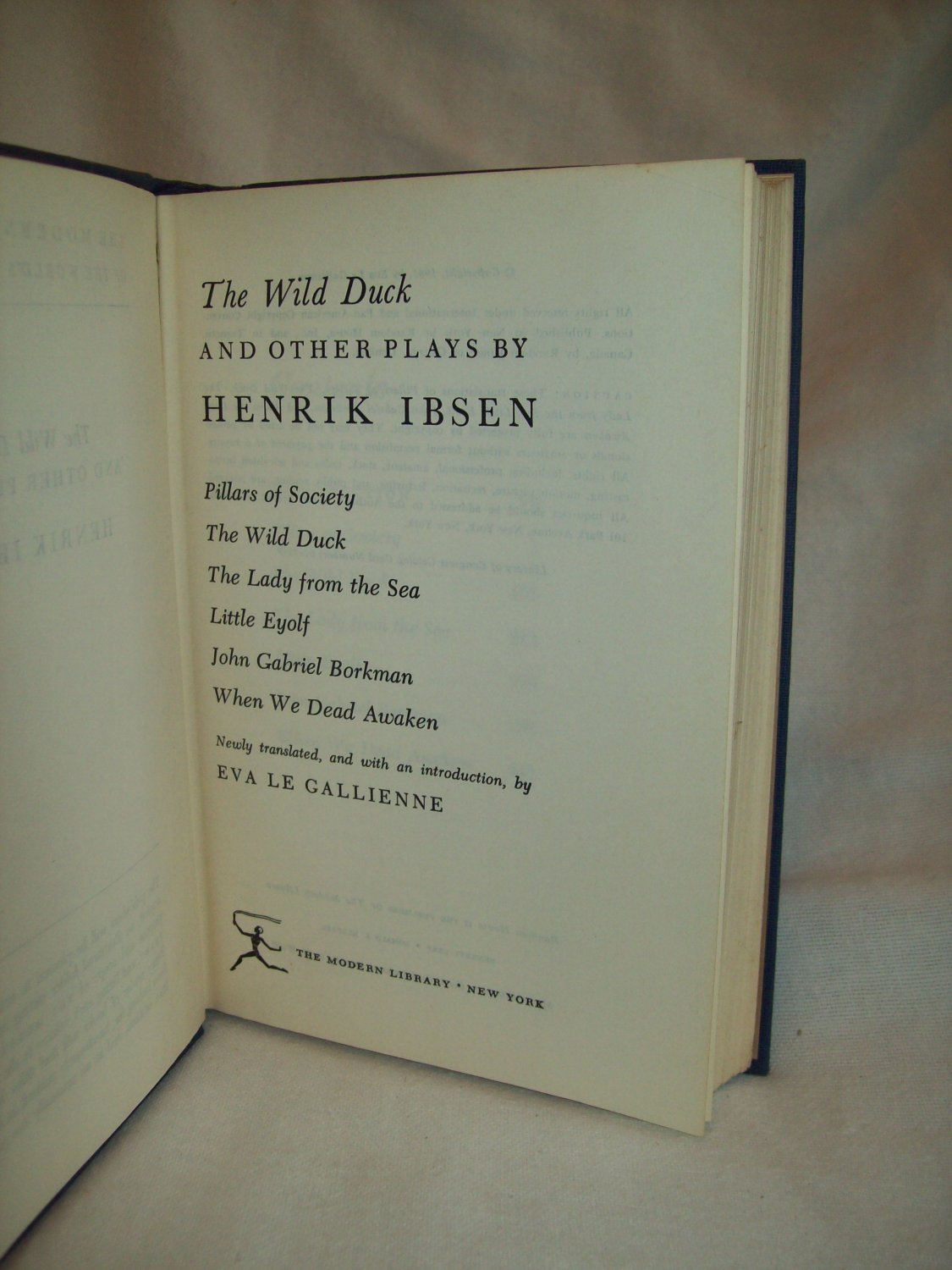 The Wild Duck And Other Plays. Henrik Ibsen, author. Modern Library ...