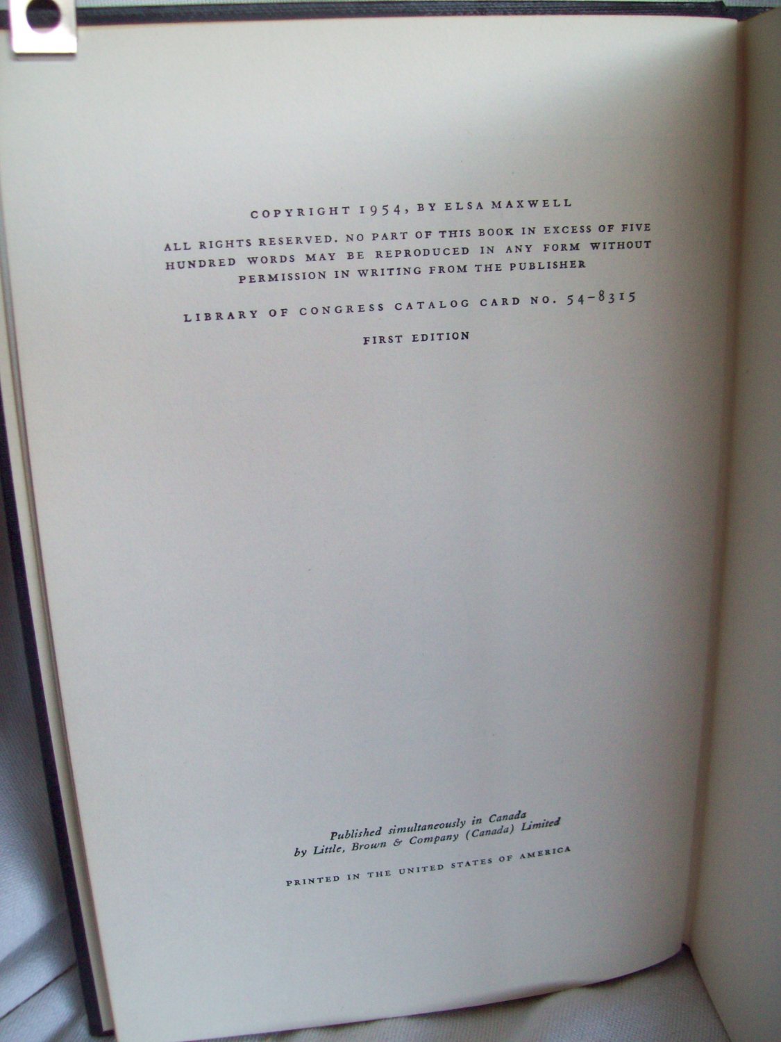 R. S. V. P. Elsa Maxwell's Own Story. Elsa Maxwell, author. Illustrated ...