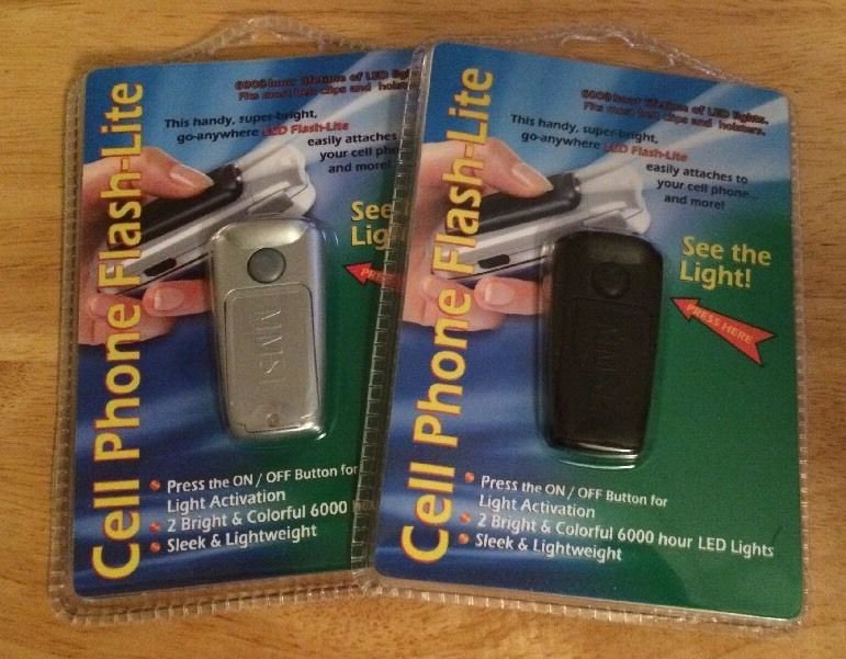 MMSI Universal Cellphone Flash-Lite Mini LED Flashlight 2-pack Black ...