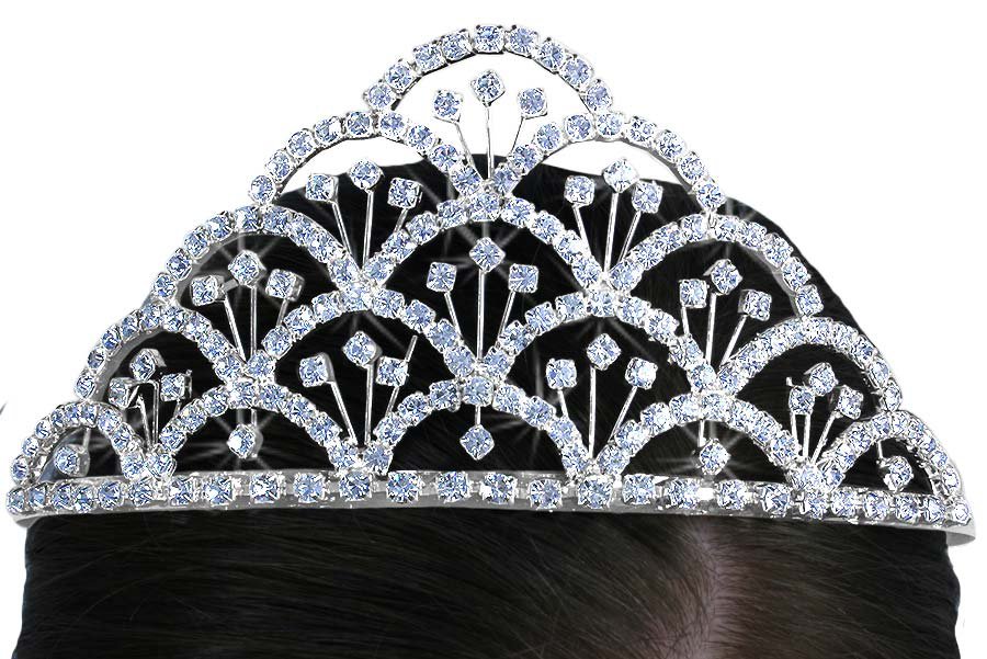 SWW14238T - BEAUTIFUL GENUINE AUSTRIAN CRYSTAL "WATERFALL FOUNTAIN" TIARA