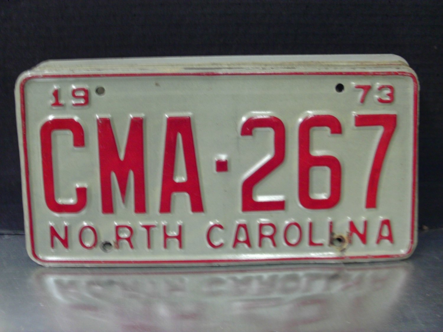 1973 North Carolina NC YOM License Plate Tag #CMA-267 VG NCY2