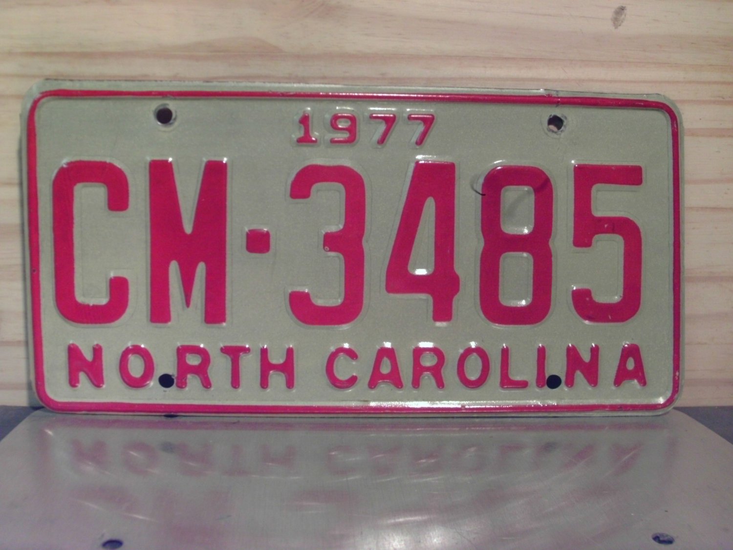 1977 North Carolina EX Truck YOM License Plate NC CM-3485 NC7