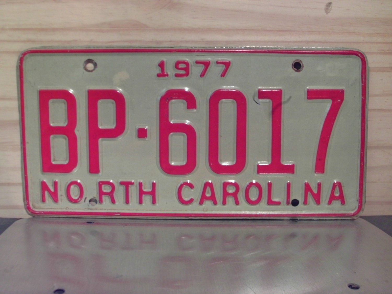 1977 North Carolina EX Truck YOM License Plate NC BP-6017 NCY5