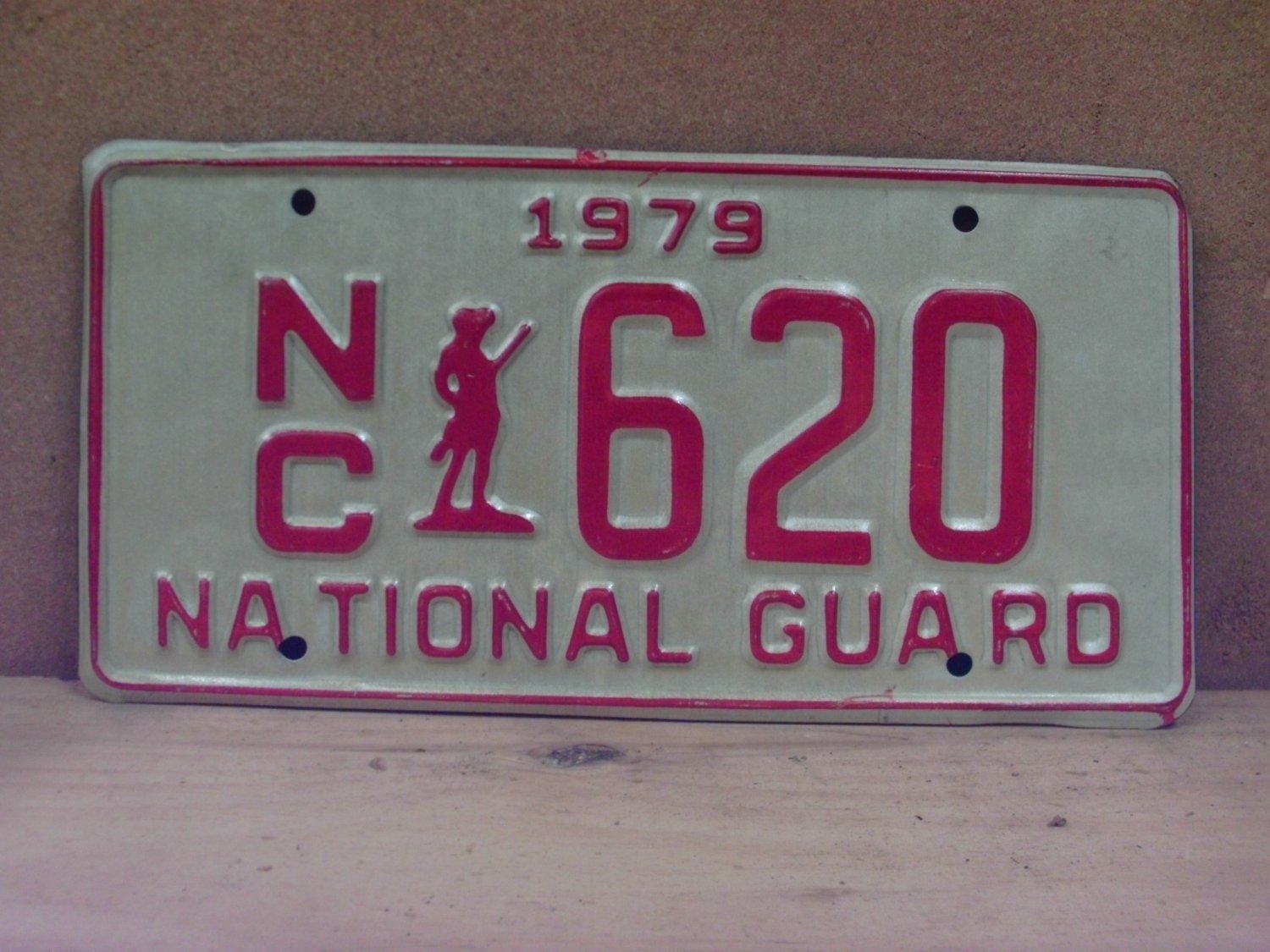 1979 North Carolina NC National Guard License Plate NC-620 Mint! NCM1