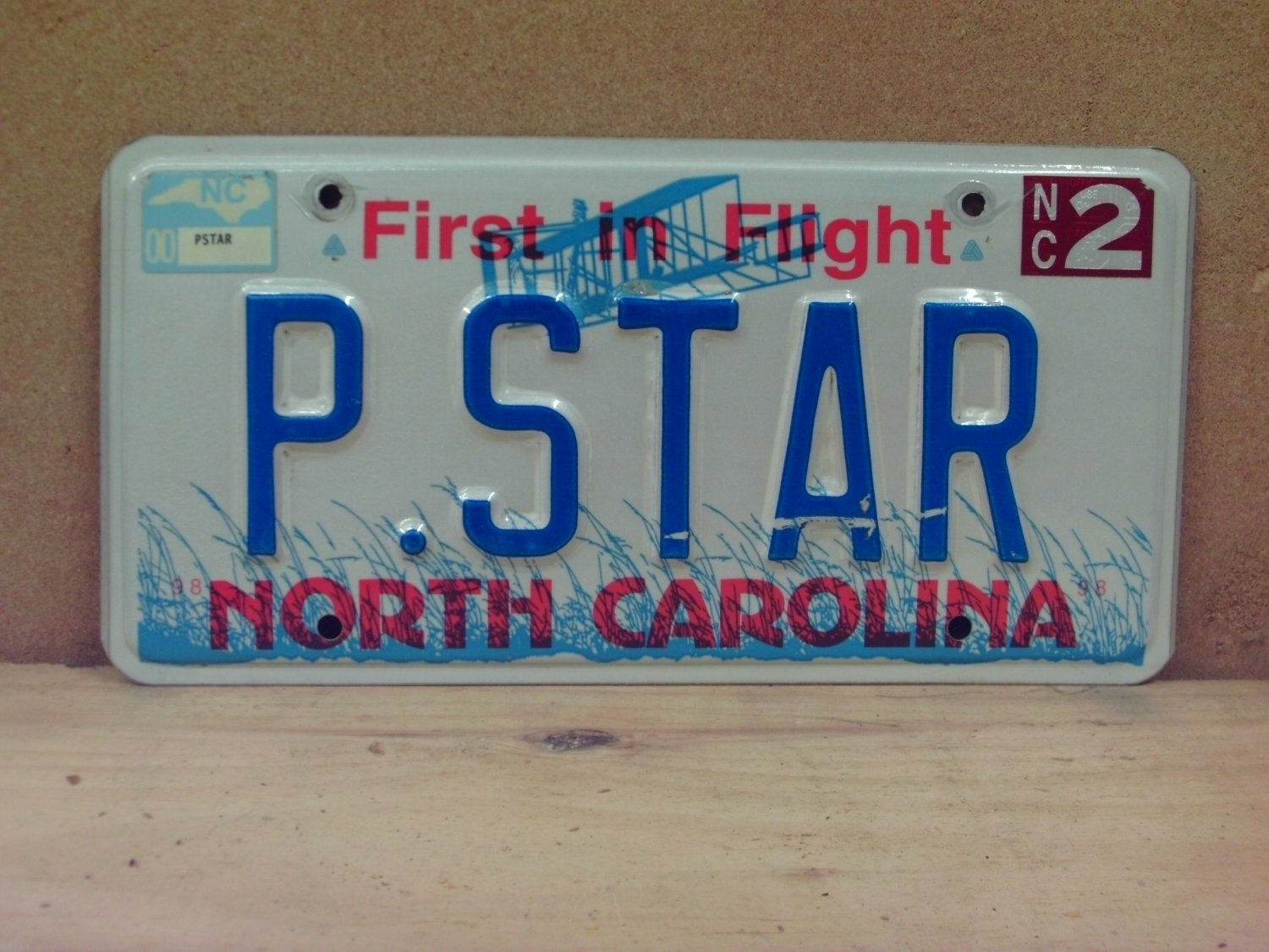 2000 North Carolina Vanity License Plate NC P.STAR NCT1