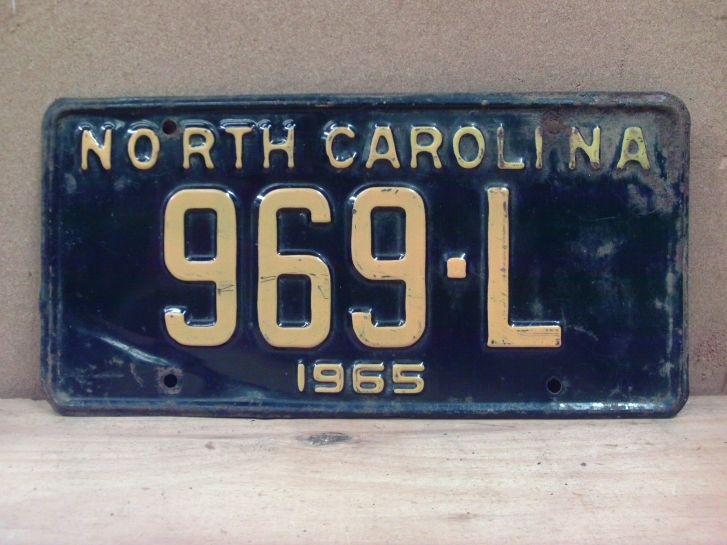 1965 North Carolina Transporter License Plate NC 969-L NCC2