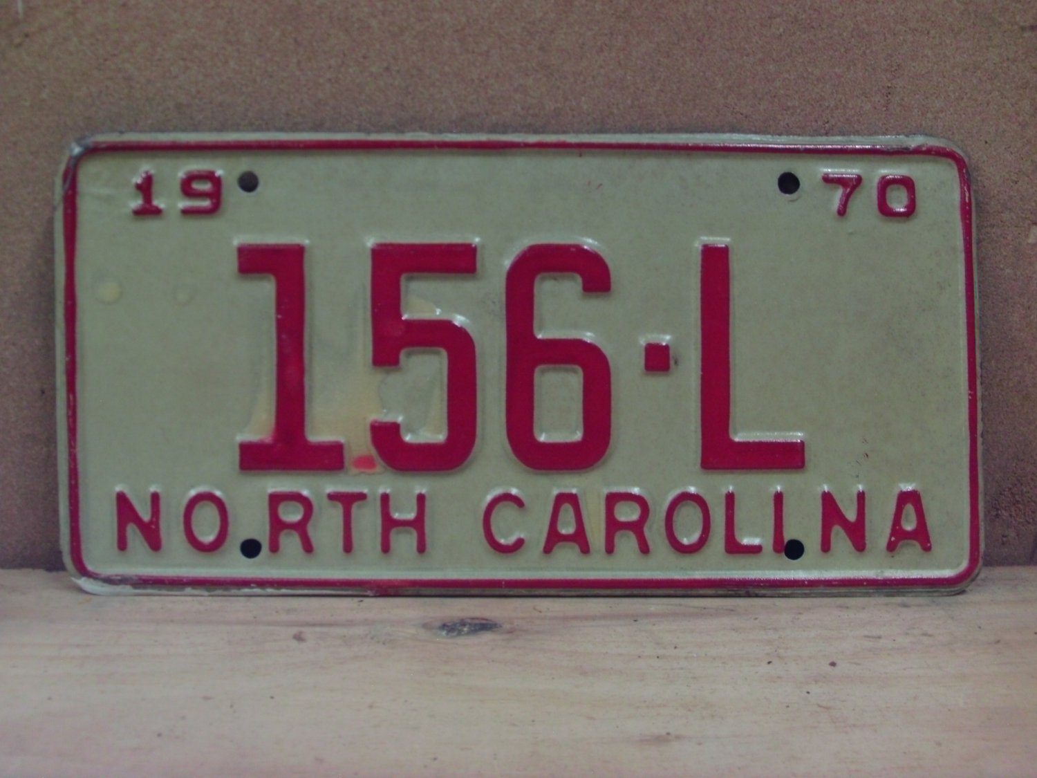 1970 North Carolina Transporter License Plate NC 156-L NCC2