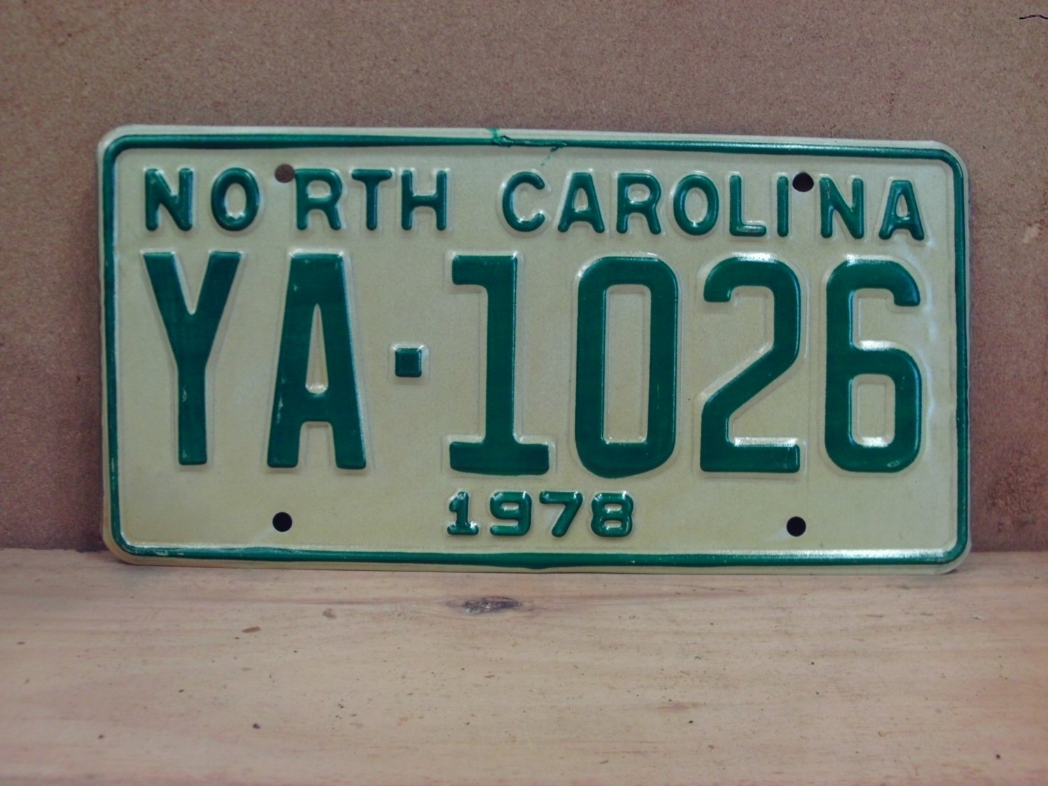 1978 North Carolina Bus License Plate Tag NC #YA-1026 NCB4