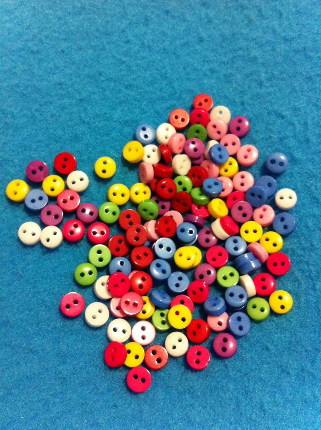 Mini Mini Mini MulticolorPlastic Buttons- Sewing Craft Supplies