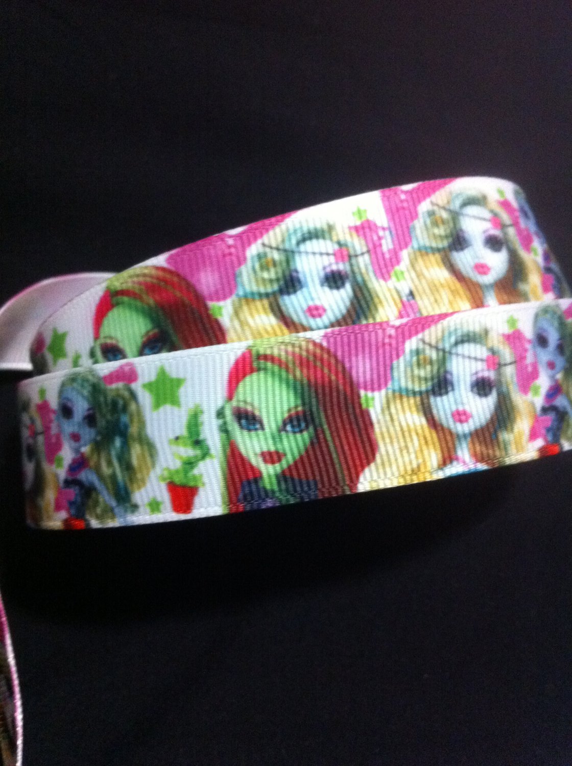 Monster High Multicolor Printed Grosgrain Ribbon - DIY