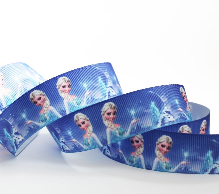Disney Frozen Elsa Printed Grosgrain Ribbon/ 7/8" (22mm) /DIY Hair bow ...