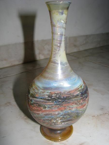 ANCIENT ROMAN STYLE HANDMADE GLASS VASE by SIMRON ISRAEL