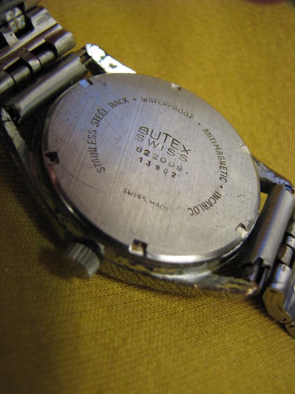 VINTAGE BUTEX SWISS INCABLOC GENT'S DATE WATCH