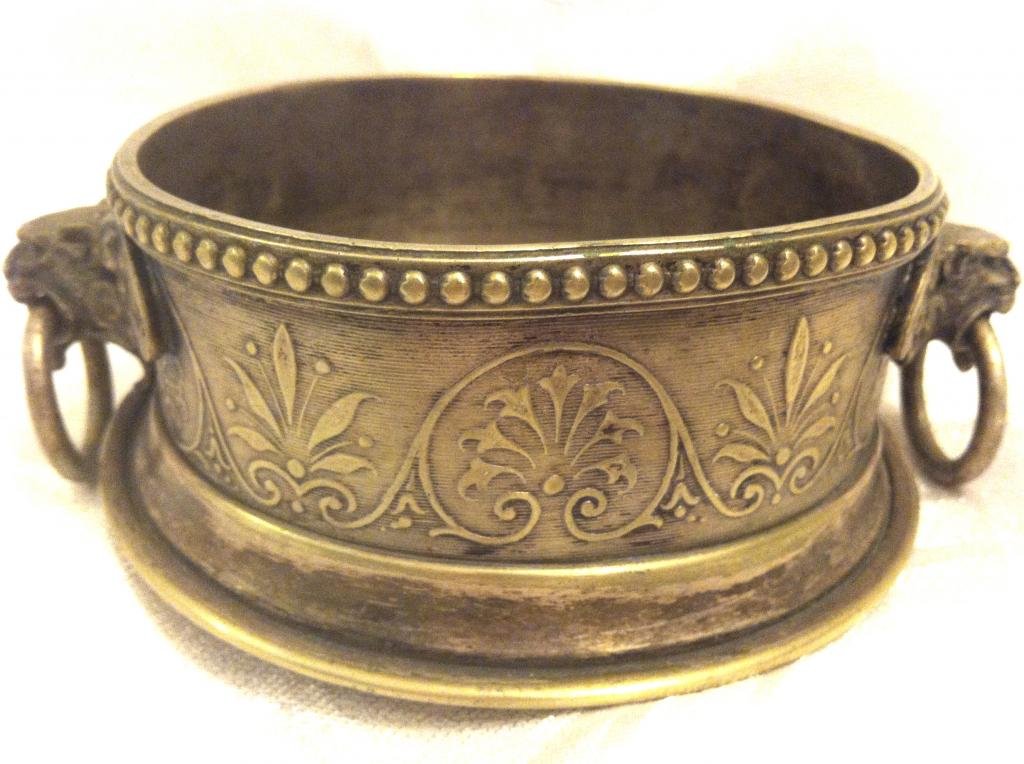 GARGOYLES ~ ANTIQUE NORBLIN & CO GALW WARSZAWA SILVER PLATE BOWL #1682 ...