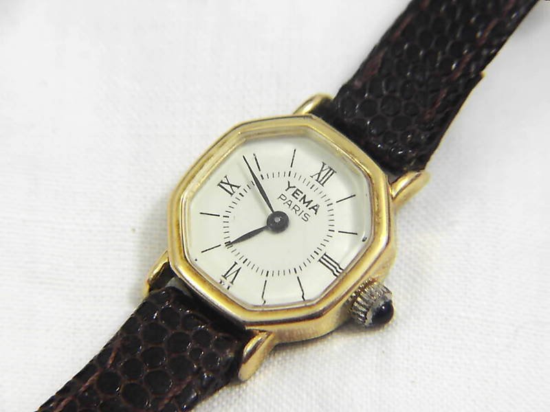 VINTAGE AUTHENTIC YEMA PARIS LADIES GOLD PLATE WATCH