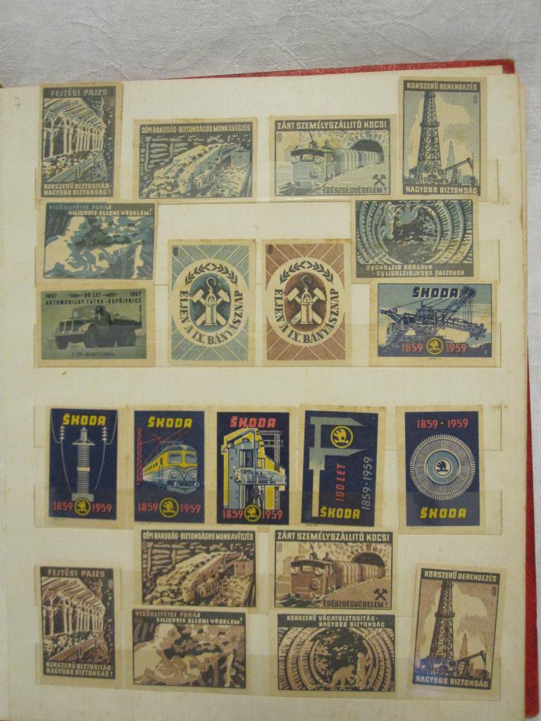 LOT #7 OF 21 VINTAGE RARE MATCHBOX LABELS SKODA INDUSTRIAL