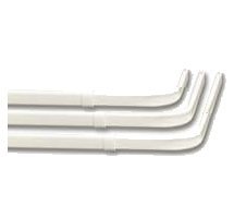 Graber Triple Lock Seam Curtain Rod, 28 to 48-Inch Adjustable Width, White
